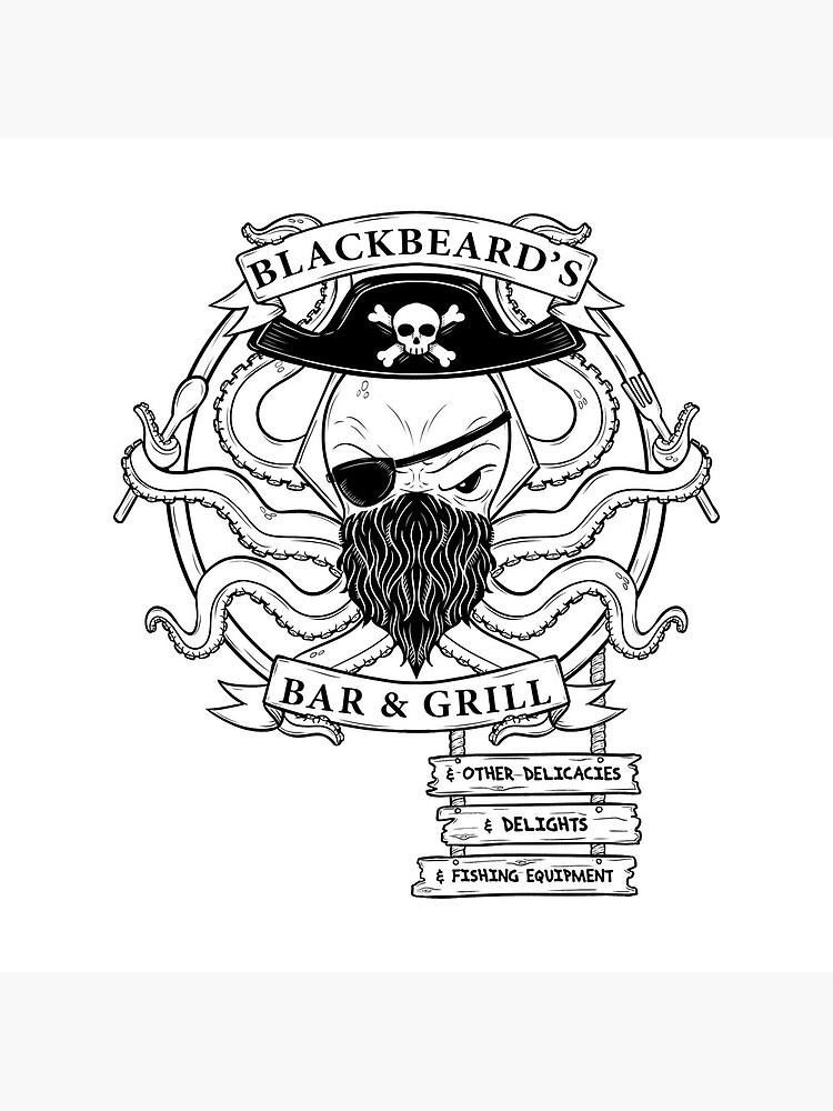 "Blackbeard's Bar and Grill" Art Print for Sale by SpyV-Designs | Redbubble