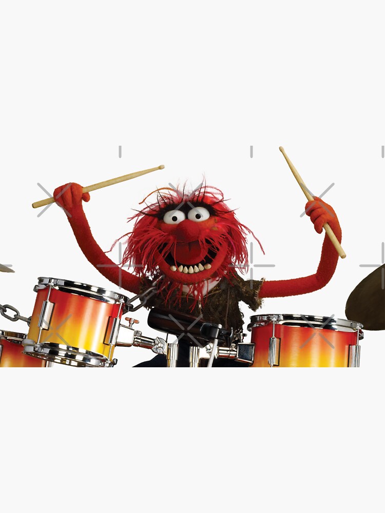 "Muppet Drummer Stand" Sticker by muppetscoffee | Redbubble