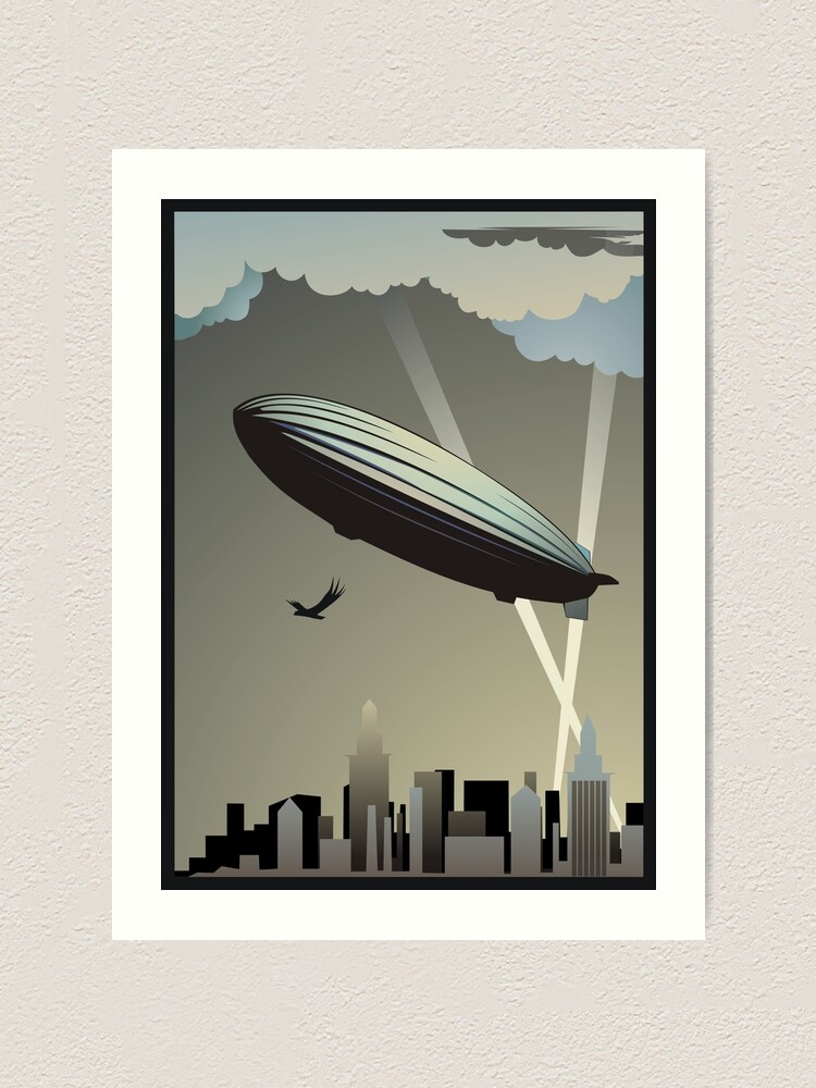 "Zeppelin Skyline" Art Print for Sale by FantasyDesigns | Redbubble