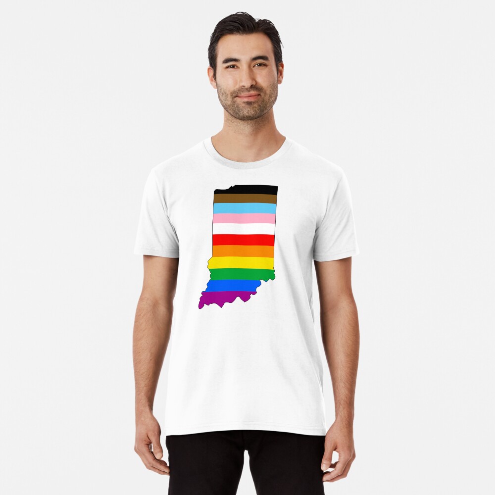 "Indiana Inclusive Pride" Sticker for Sale by Gayesthetic | Redbubble