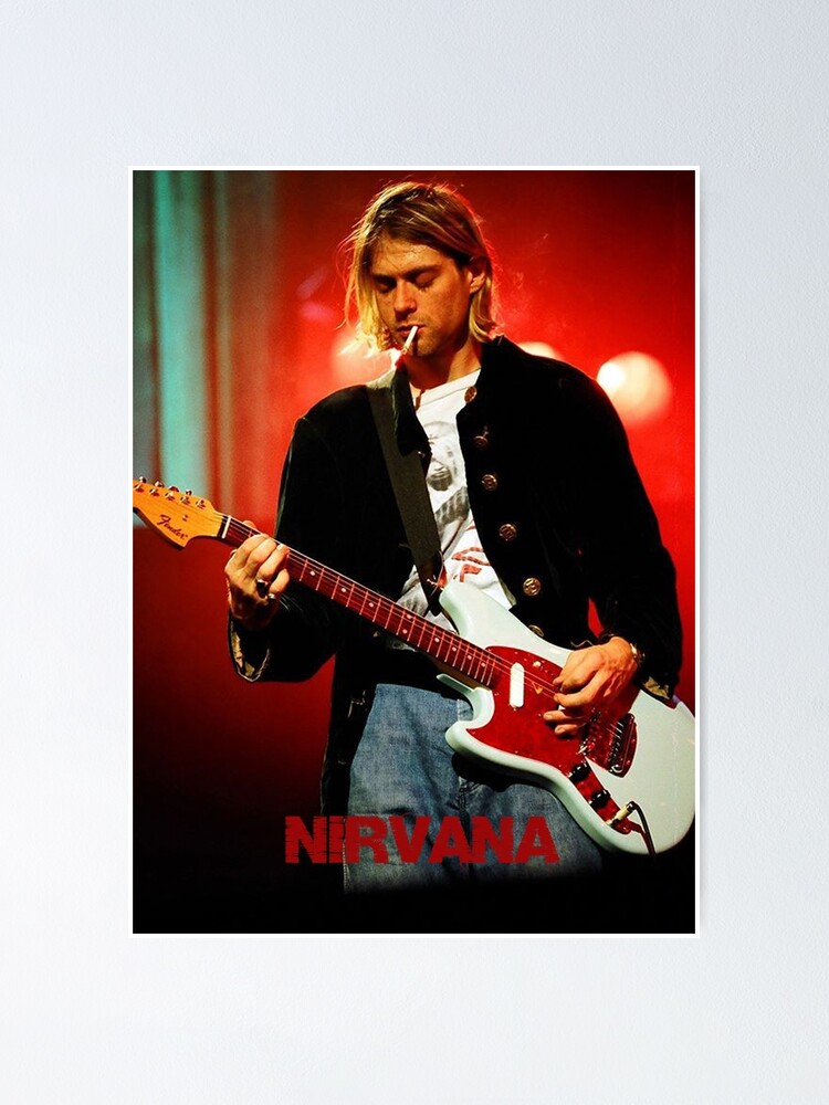 "Kurt Kobain NIRVARA" Poster for Sale by DenOtag | Redbubble