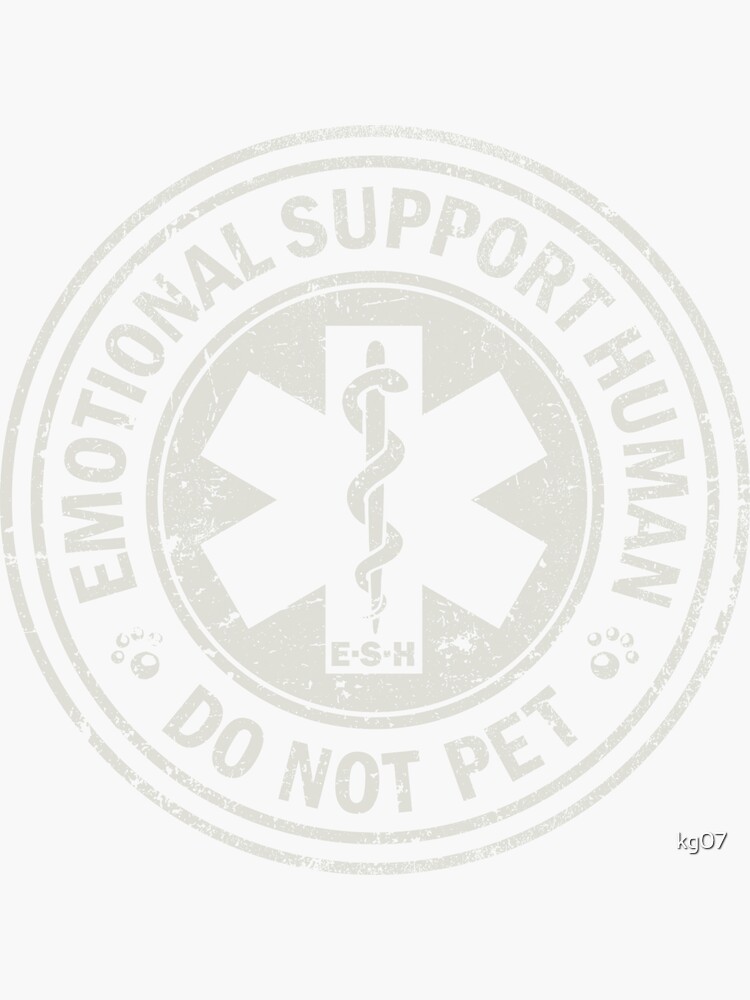 "Emotional Support Human" Sticker for Sale by kg07 | Redbubble