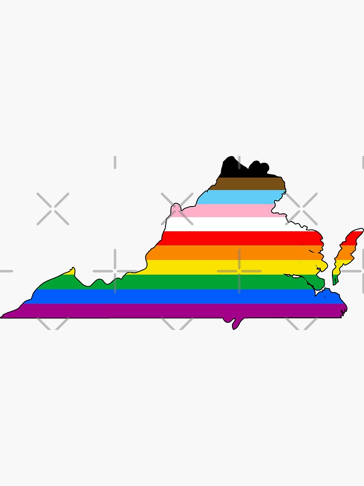 "Virginia Inclusive Pride" Sticker for Sale by Gayesthetic | Redbubble