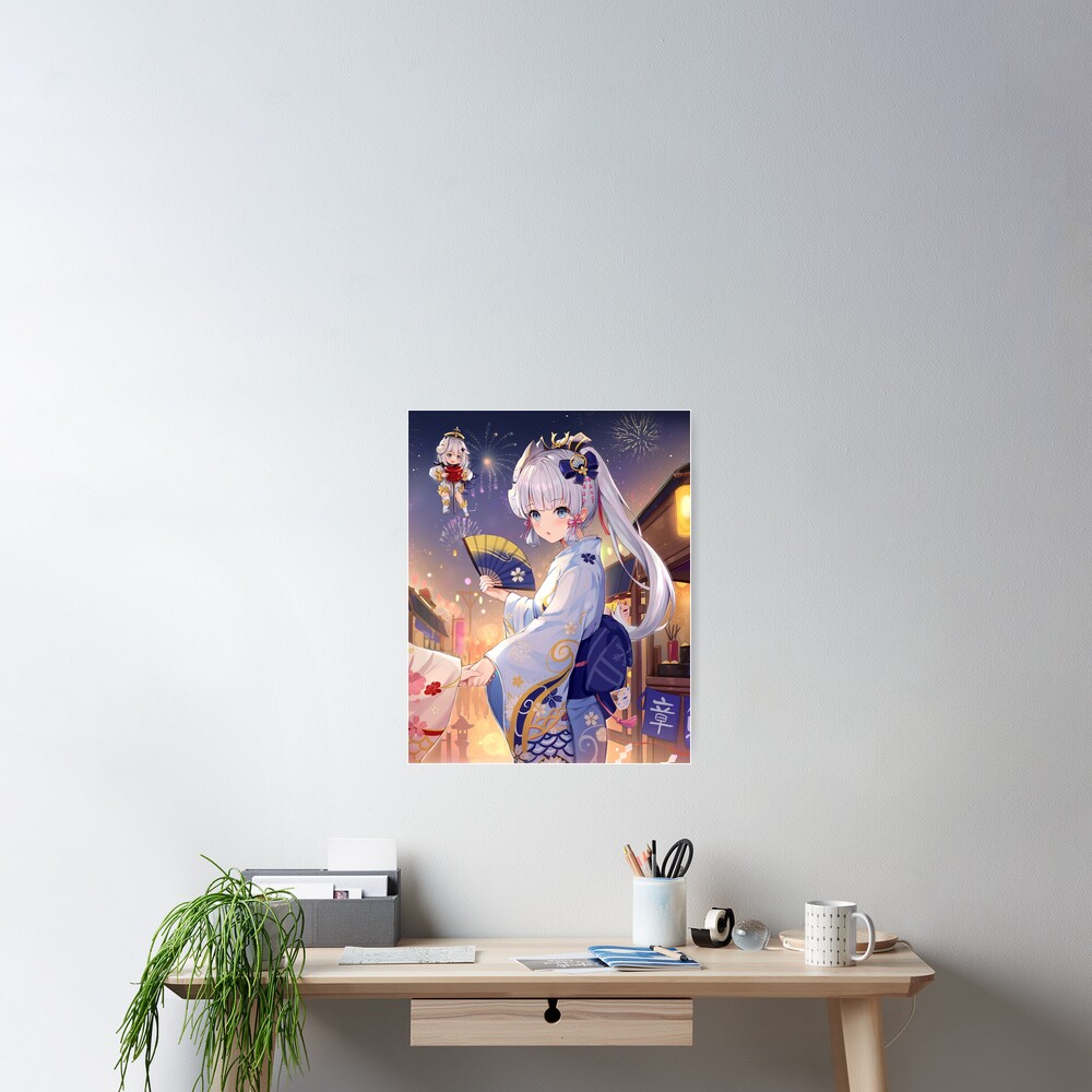 "Kamisato Ayaka Genshin Impact Inazuma Cryo Vision" Poster for Sale by ...