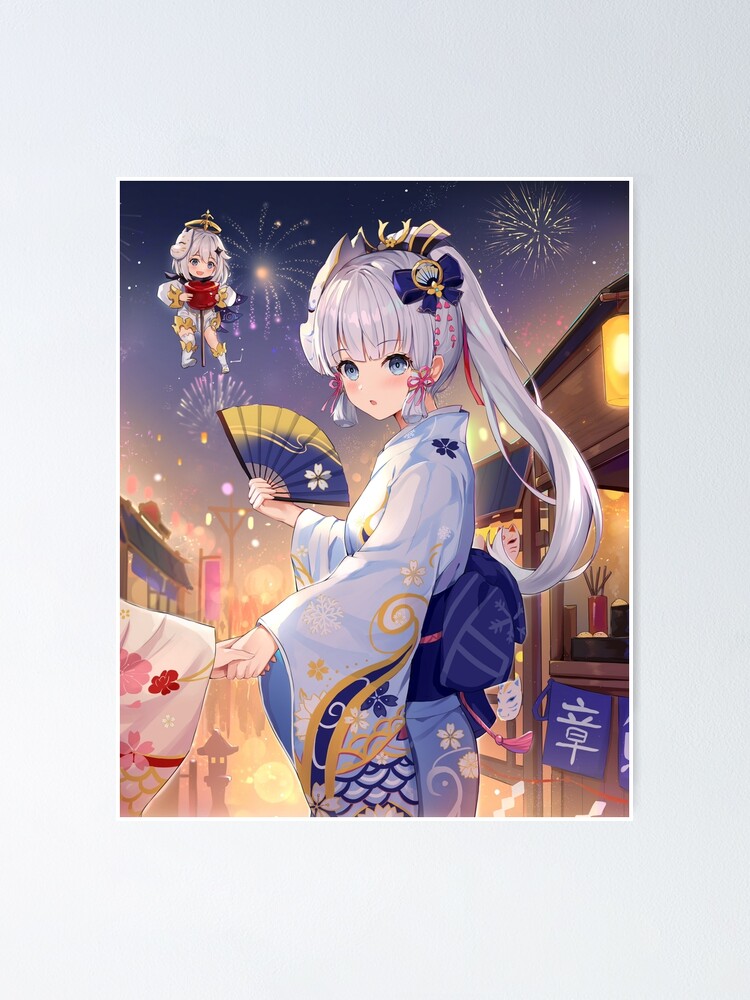 "Kamisato Ayaka Genshin Impact Inazuma Cryo Vision" Poster for Sale by ...