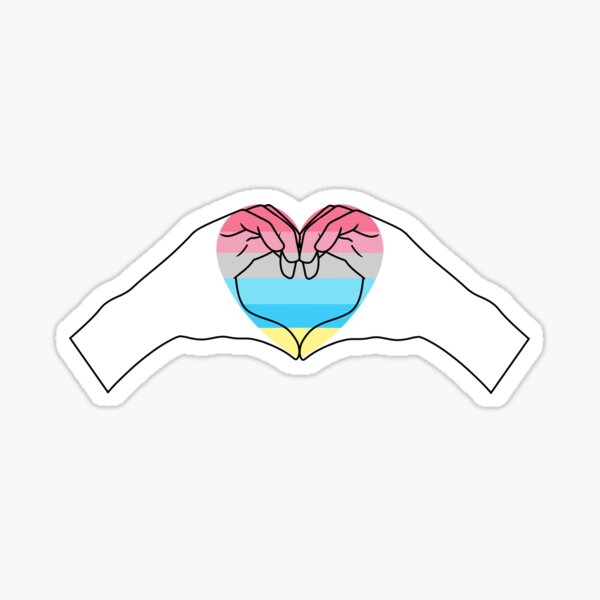 "Hand Heart: Genderflux" Sticker for Sale by isorithm0 | Redbubble