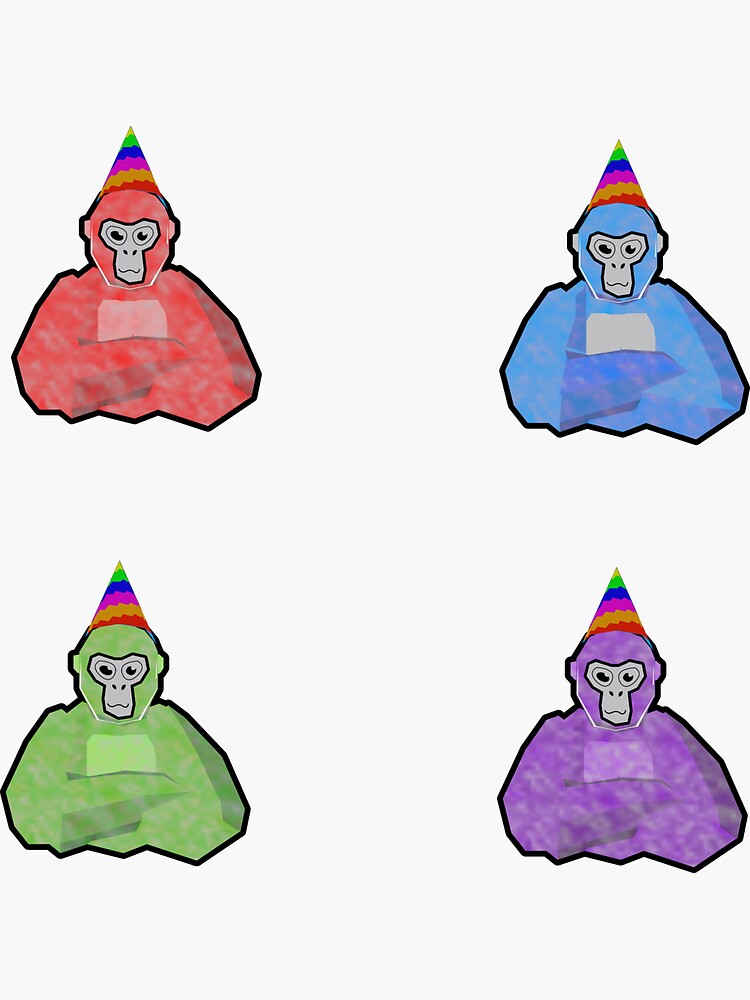 Gorilla Tag Birthday Sticker Pack Sticker For Sale By PoormanToast gorilla-tag-birthday-sticker-pack-sticker-for-sale-by-poormantoast