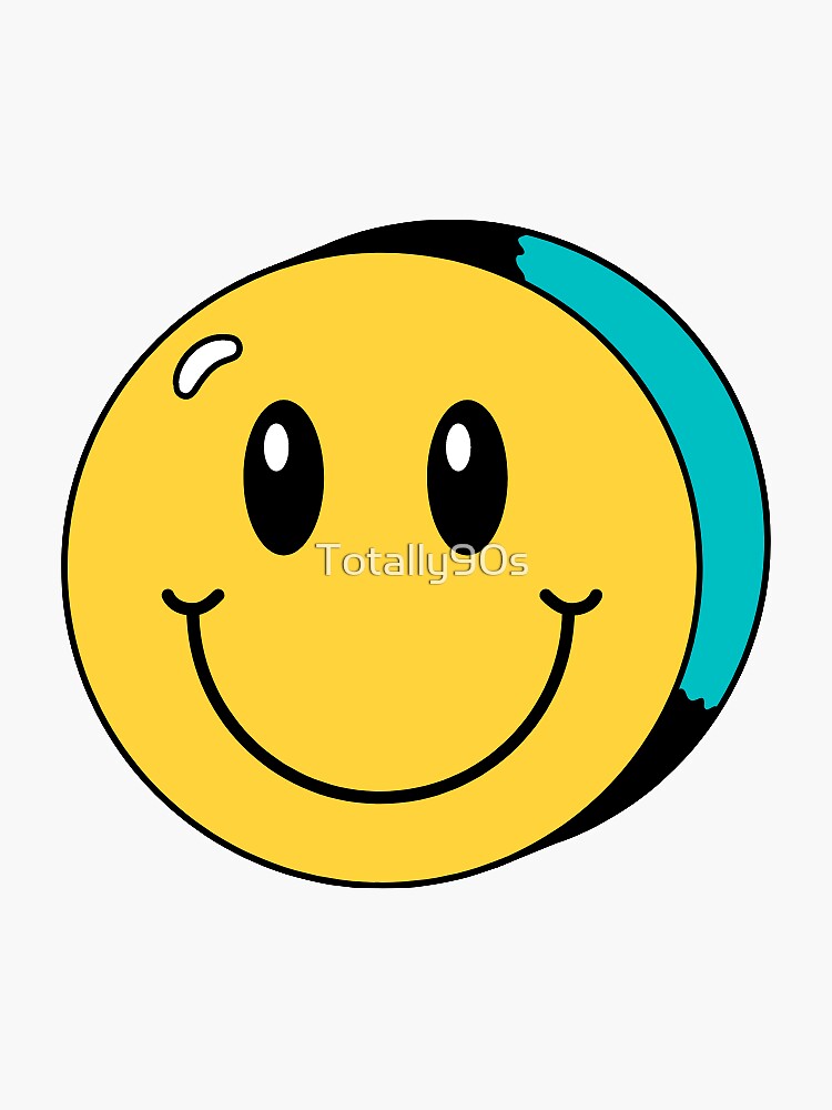 "Aesthetic Colorful Smile Design" Sticker by Totally90s | Redbubble