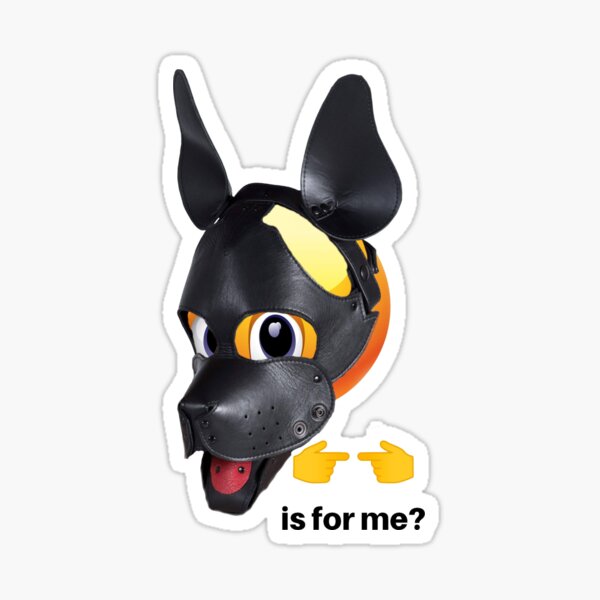"Is for me? Emoji Pup" Sticker for Sale by That-Pup-Duke | Redbubble