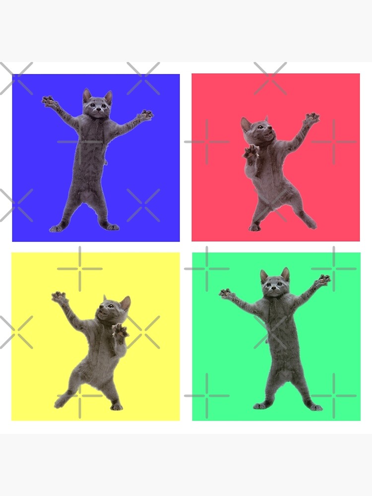 "Disco dancing cat" Poster for Sale by Tropoid | Redbubble