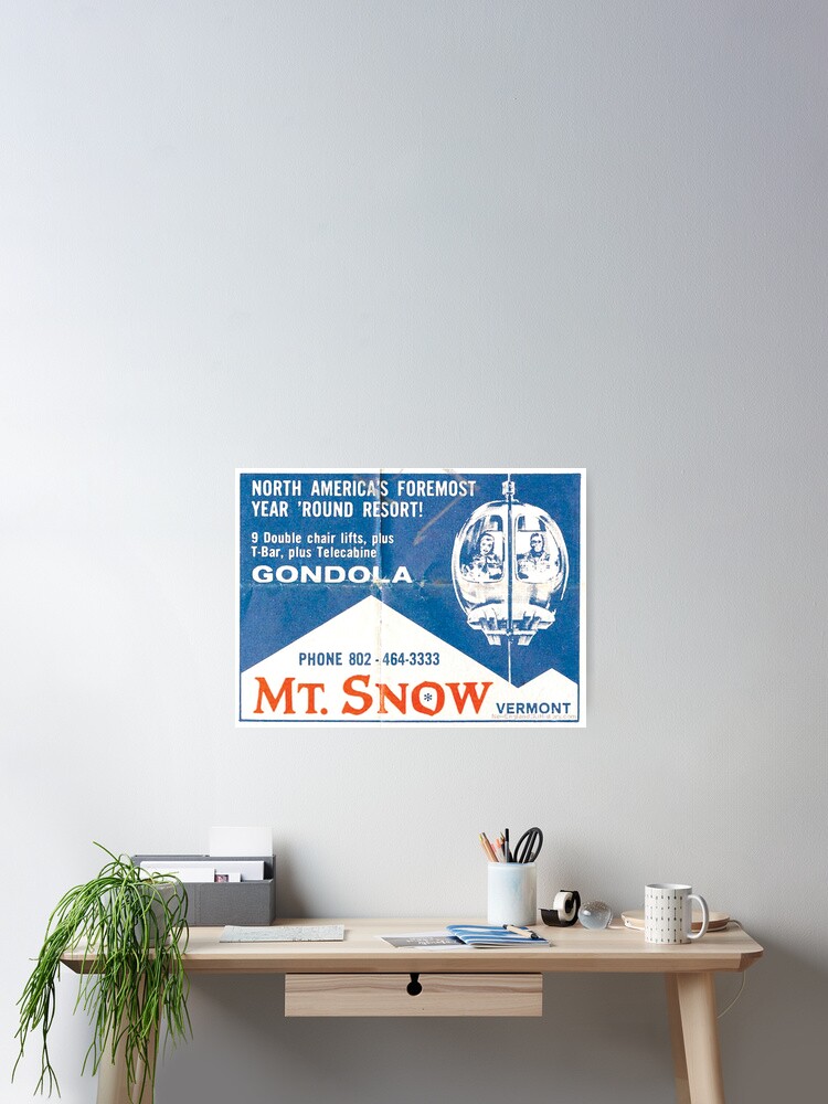 "A Retro Mt. Snow Ski Poster" Poster for Sale by Annreck Wallen | Redbubble