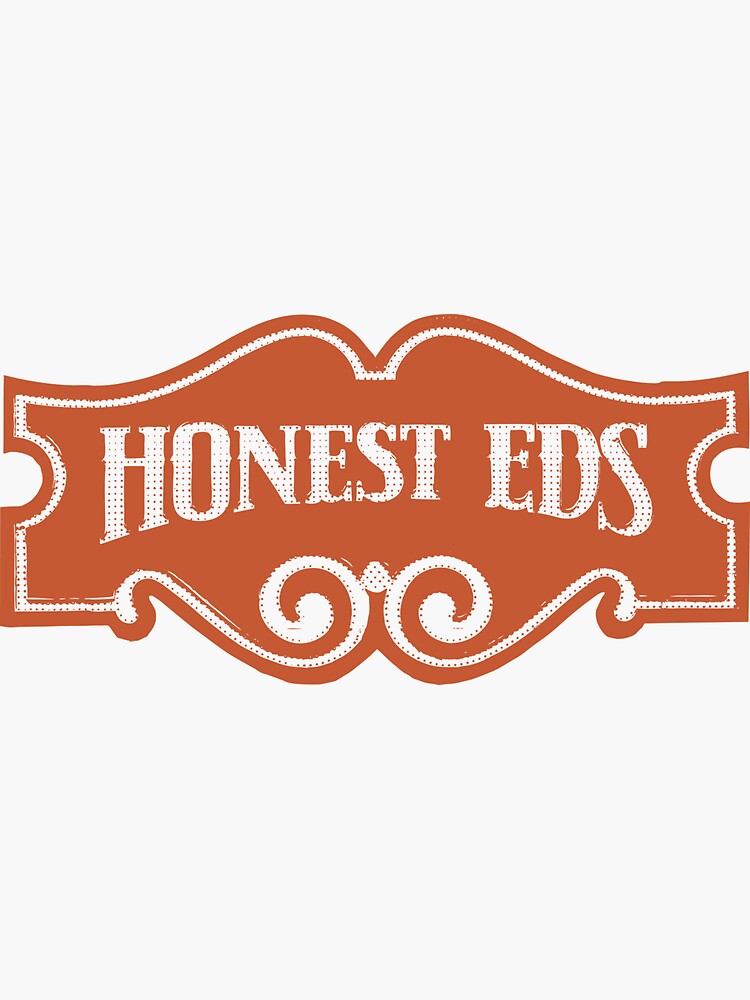 "Illustrated Honest Eds Sign Toronto" Sticker for Sale by mjammer ...
