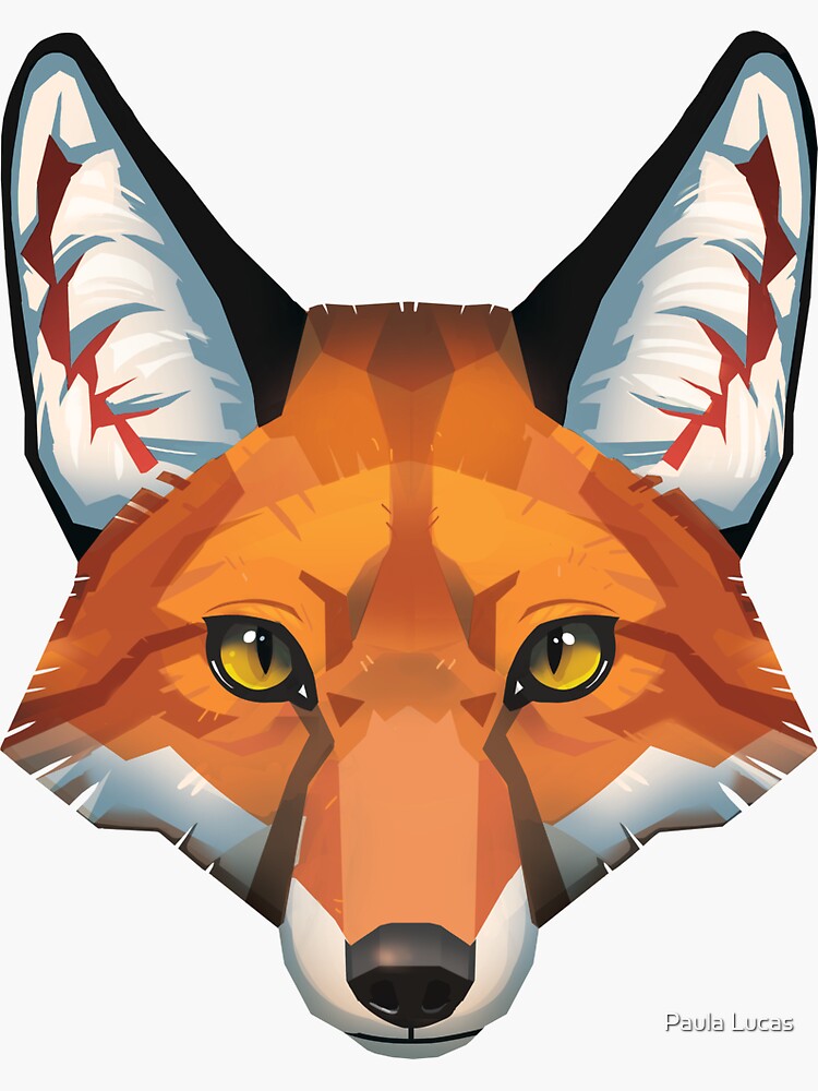 "Fox Face" Sticker for Sale by Paula Lucas | Redbubble