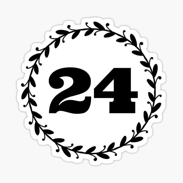 " Number 24" Sticker for Sale by Fineshopify | Redbubble