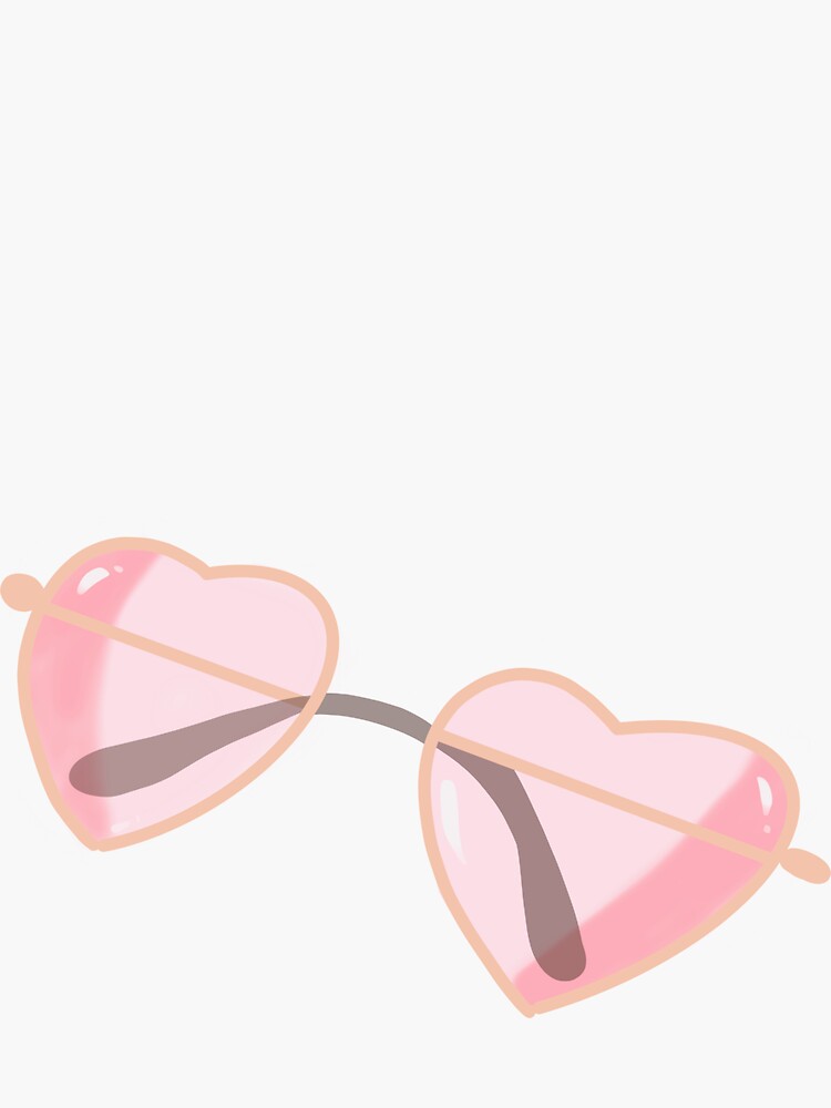 "Cute preppy heart sunglasses" Sticker for Sale by rubylich | Redbubble