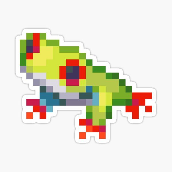 Pegatina «Rana de árbol de Pixel Art Pegatina» de Pixelmochii | Redbubble