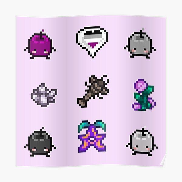 "Stardew Valley Asexual Pride Junimo Set" Poster for Sale by shadowcass ...