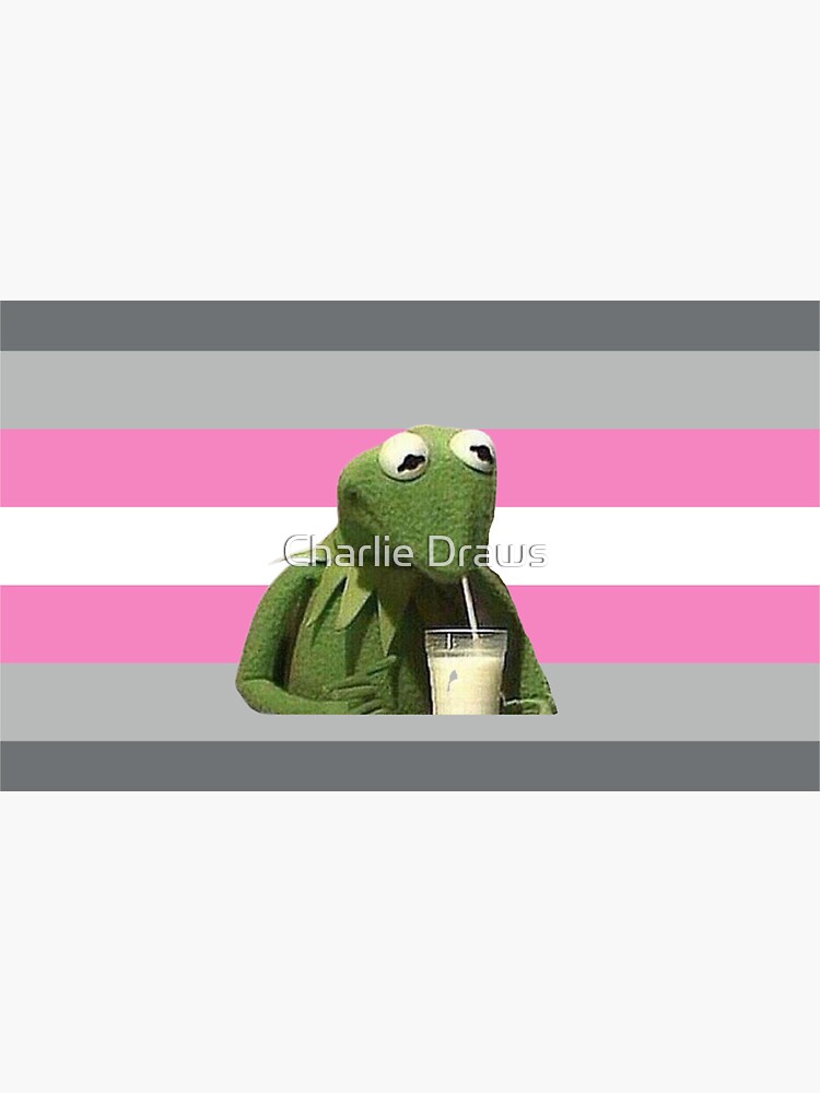 "Kermit the Frog Demi-girl Flag" Sticker by Lottie1820 | Redbubble