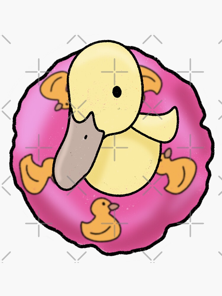 "Duck in a Floaty" Sticker by beckahbrooks | Redbubble