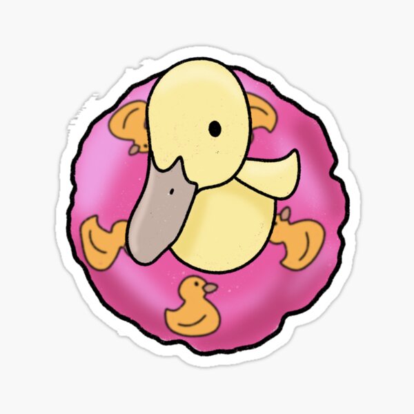 "Duck in a Floaty" Sticker by beckahbrooks | Redbubble