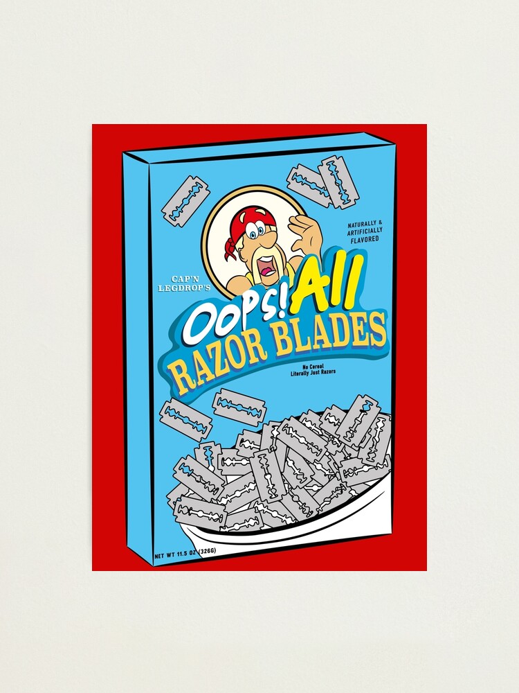 " Oops all razor blades american food meme" Photographic Print for Sale ...