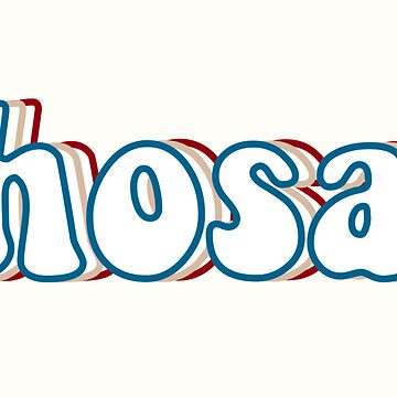 "hosa (red, blue, tan)" Sticker for Sale by slaycentral | Redbubble