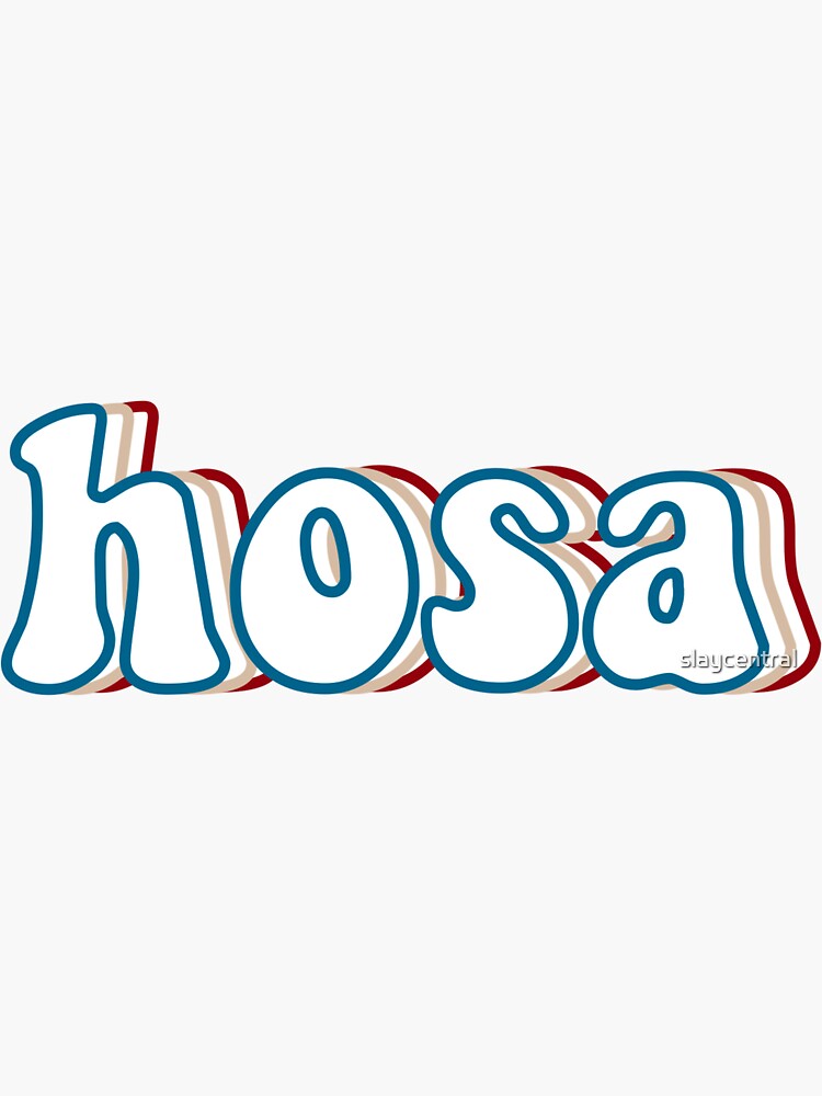 "hosa (red, blue, tan)" Sticker for Sale by slaycentral | Redbubble