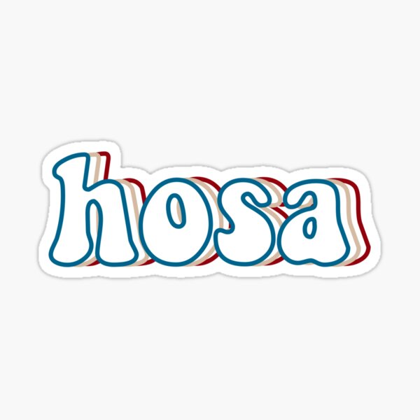 "hosa (red, blue, tan)" Sticker by slaycentral | Redbubble