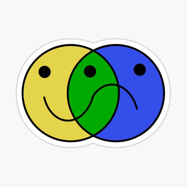 "Happy/Sad" Sticker by Witch-Crafts-1 | Redbubble