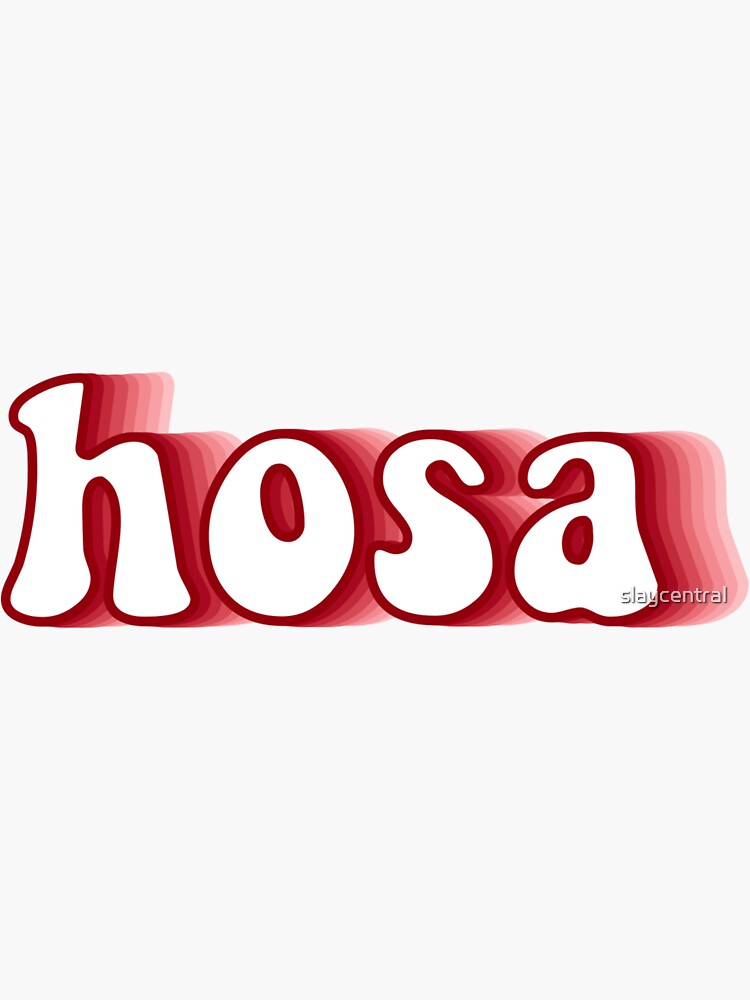 "hosa (red fade)" Sticker for Sale by slaycentral | Redbubble
