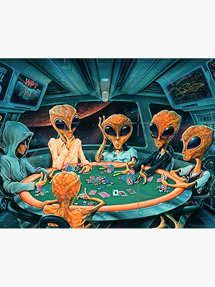 "Area 51 Poker UFO Aliens Playing Poker " Poster for Sale by smashT ...