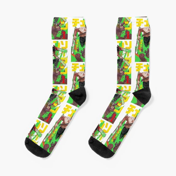 "Chainsaw Man Poster Manga, Chainsaw Man Denji Anime" Socks by ...