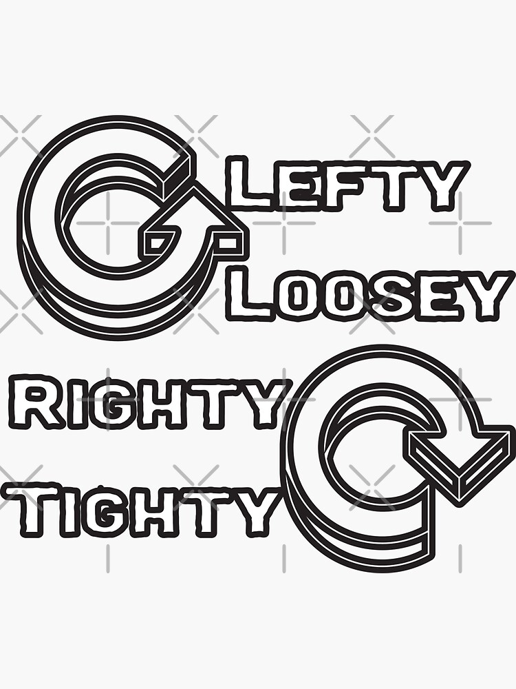 "Lefty Loosey righty tighty Version 2" Sticker for Sale by Fathom204 ...