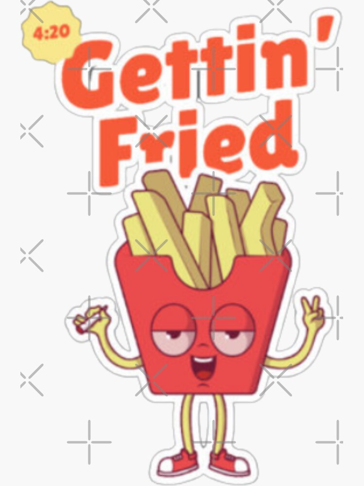 "Fried" Sticker for Sale by Pun-Guy | Redbubble