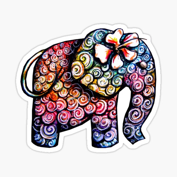 "Tattoo Elephant TShirt" Sticker for Sale by karin | Redbubble