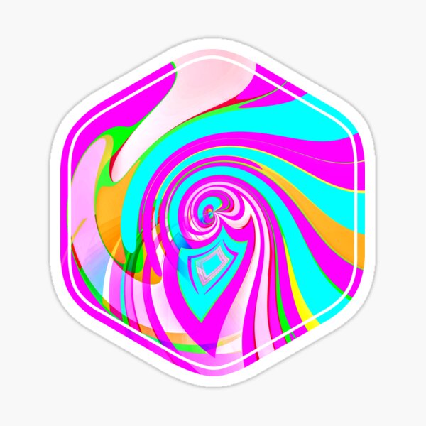 "Bright Colorful Swirly Abstract" Sticker for Sale by MazingPatterns ...