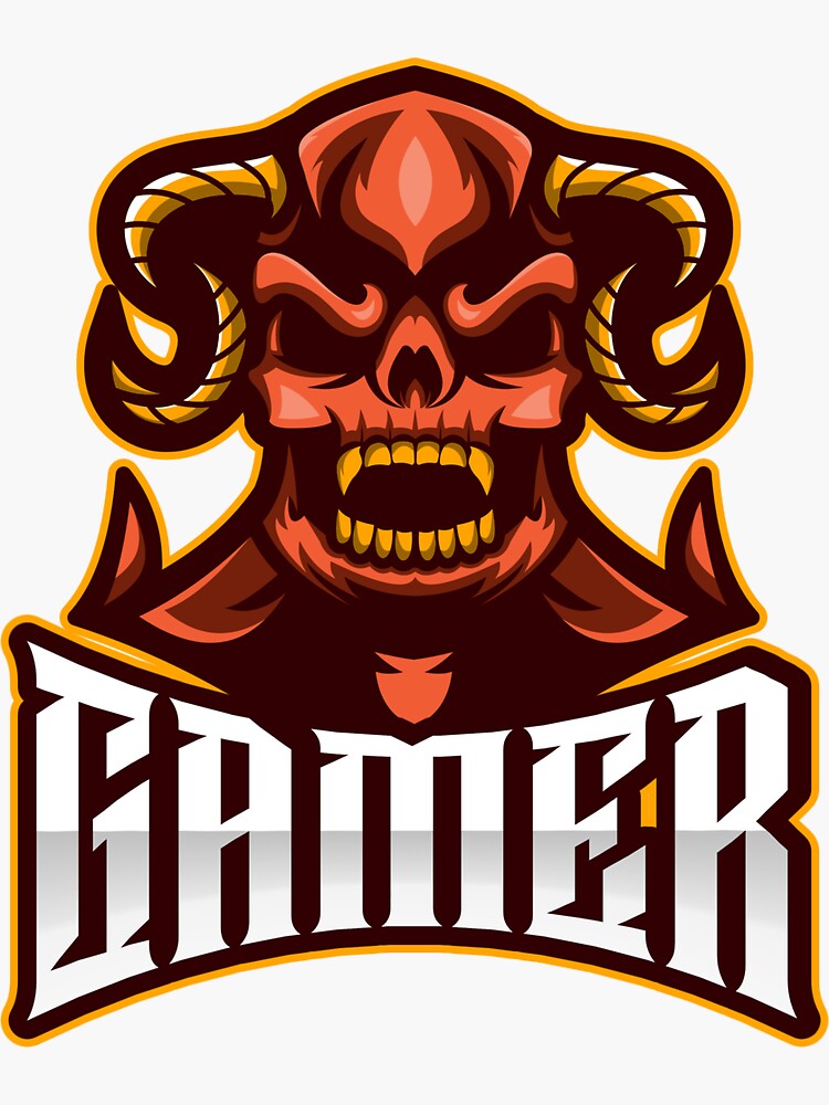 "Gamer with Aggressive Demon" Sticker for Sale by PRIVARSHU | Redbubble