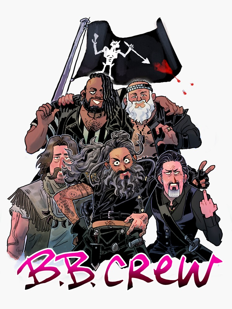 "BLACKBEARD_S CREW (plain) " Sticker for Sale by MurrderHusbands ...