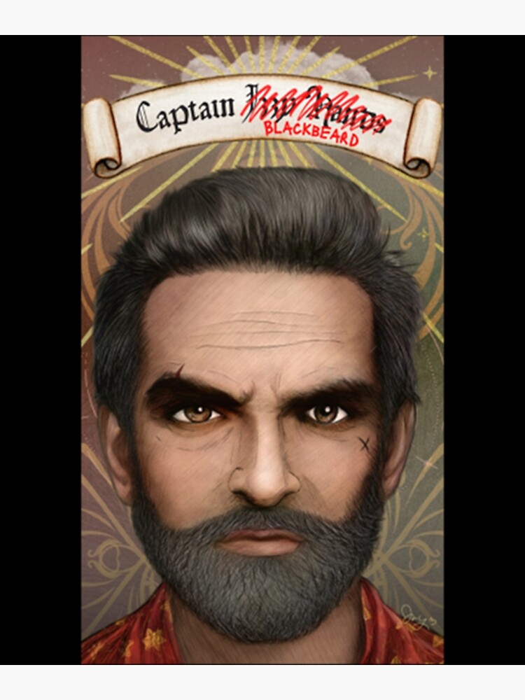"New Captain Blackbeard - izzy Hands Fan Art " Poster for Sale by ...