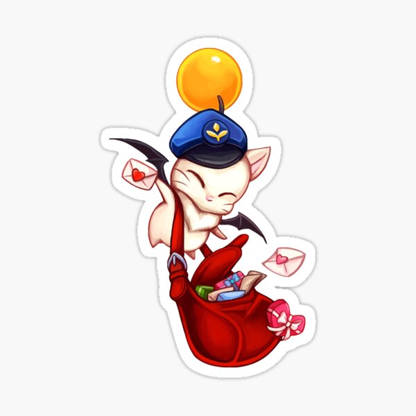 "FFXIV Delivery Moogle - Final Fantasy" Sticker by kingdomhearts9 ...