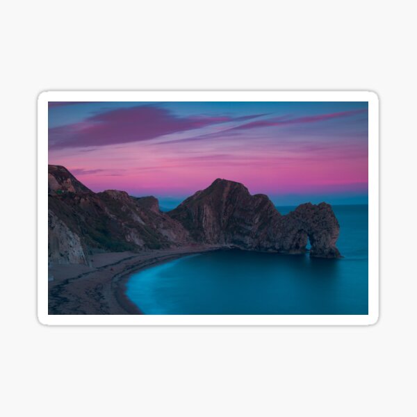 "Pink Cotton Candy Ocean Sunset" Sticker for Sale by newburyboutique | Redbubble