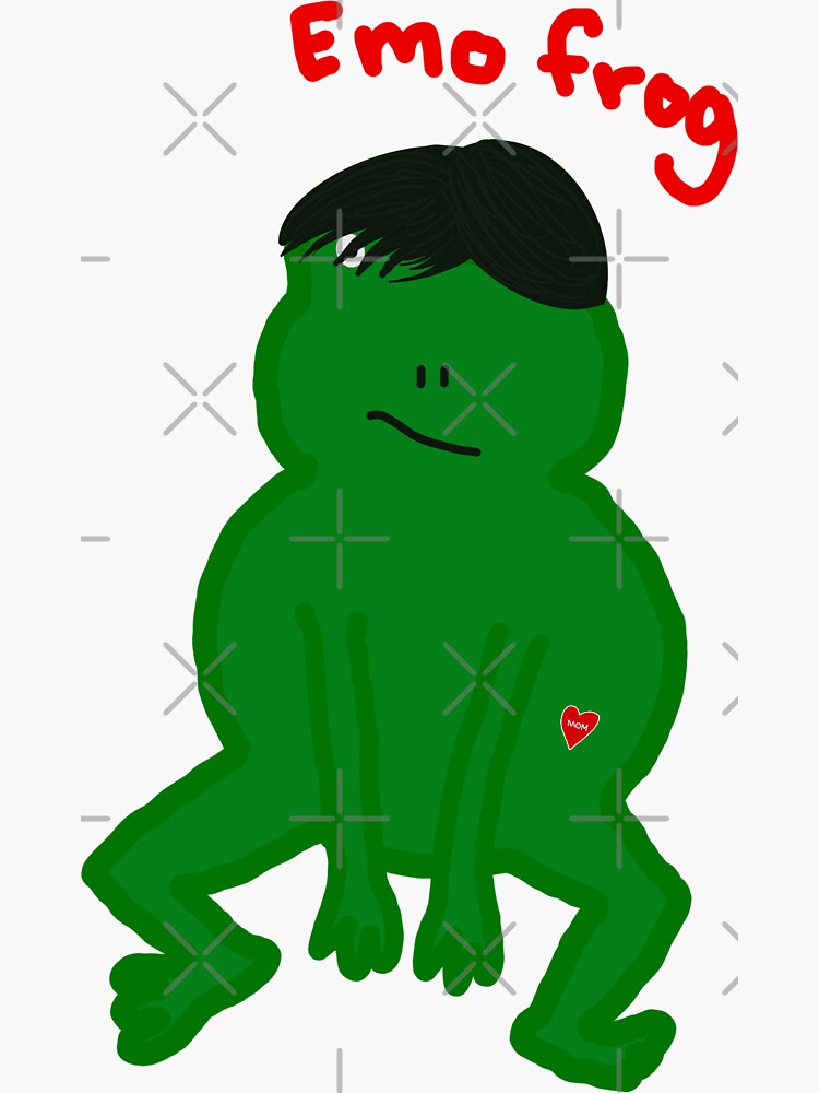 "Emo frog" Sticker by b1221 | Redbubble