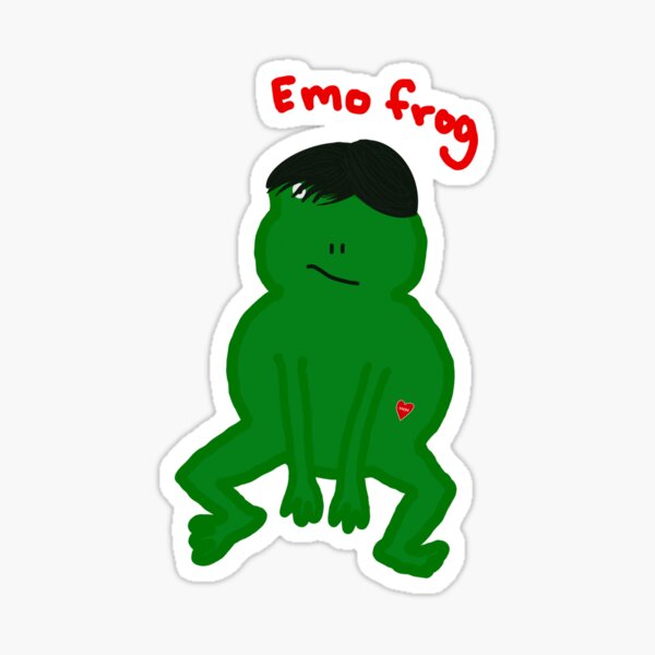 "Emo frog" Sticker by b1221 | Redbubble