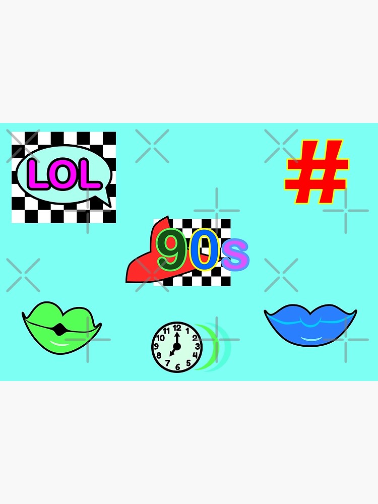 Poster « Icônes sympas des années 90 », par ArashiiGames | Redbubble