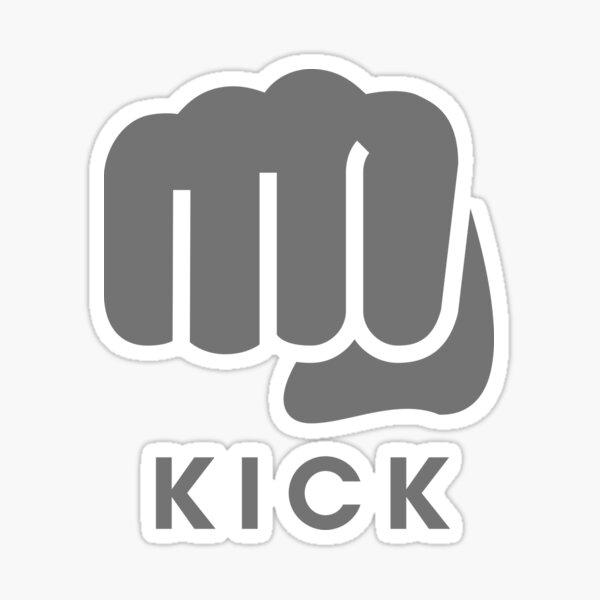 "kick" Sticker for Sale by onedollarstore | Redbubble