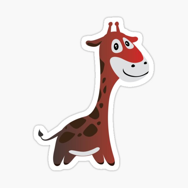 "Cute Giraffe for kids and giraffe lovers cute animals sticker i love ...