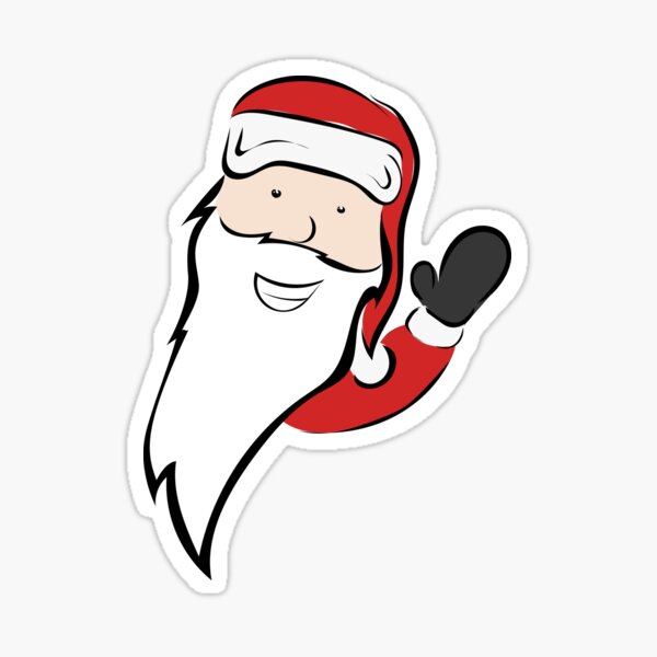 "Santa says hello" Sticker for Sale by maassenware | Redbubble