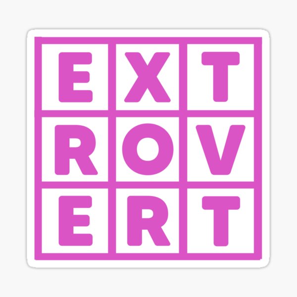 "Extrovert " Sticker by PrimeDeal | Redbubble