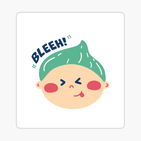 "Bleeh!" Sticker for Sale by Jaadueekala | Redbubble