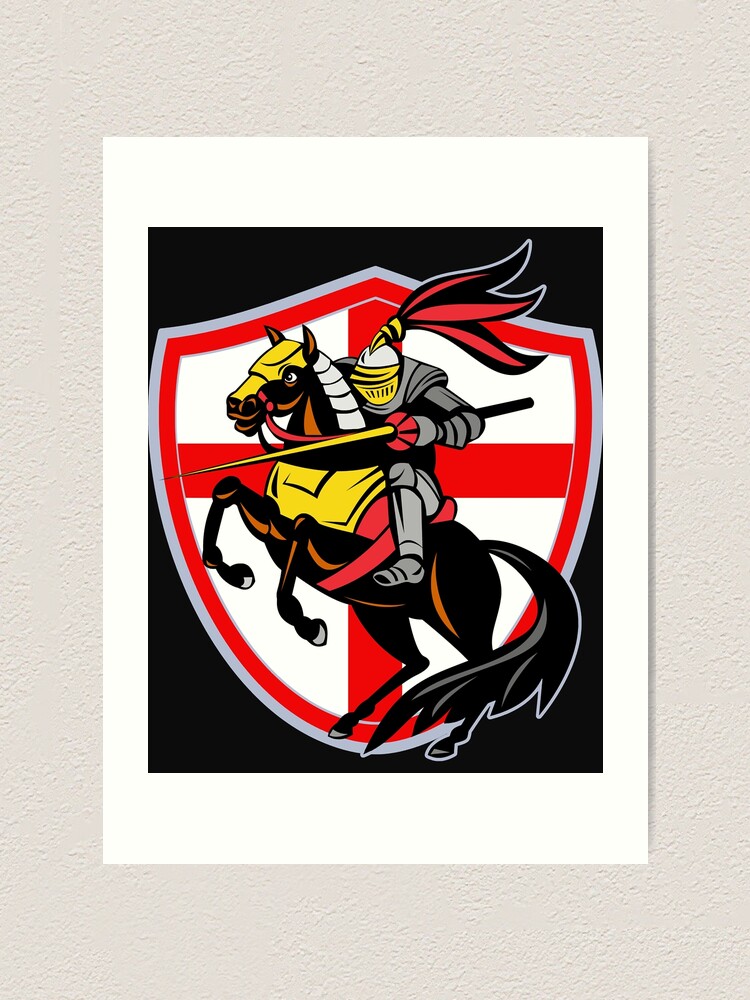 "Medieval Knight Crest Jousting Shield Sigil Sticker" Art Print for ...
